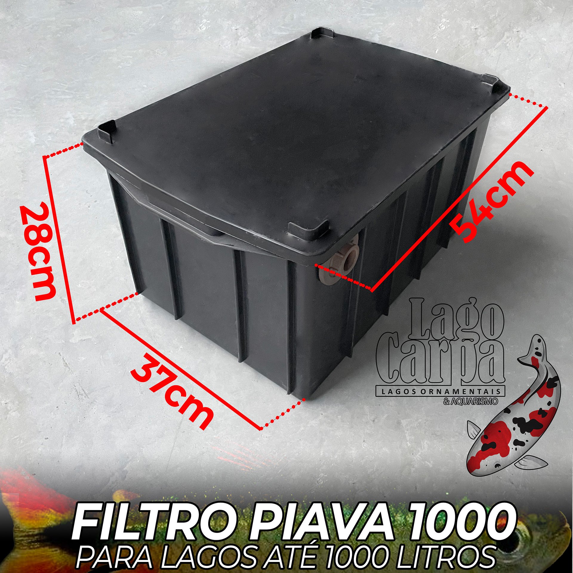 Kit Lago 1.000L Lago Carpa