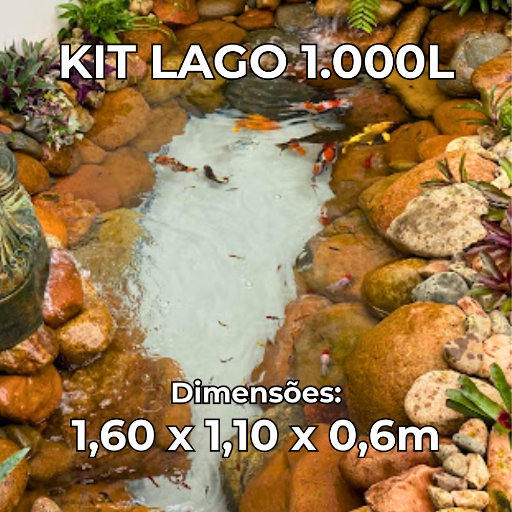 Kit Lago 1.000L Lago Carpa